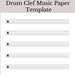 Printable Drum Clef Sheet Music, Drum Clef Sheet Music Template, Blank ...