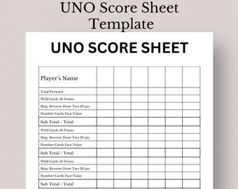 Boggle Score Sheet Template, Printable Boggle Score Sheet, Card Game ...
