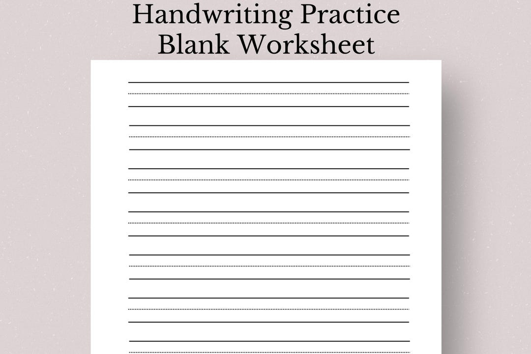 Printable Handwriting Practice Sheet, Handwriting Tracing Sheet ...