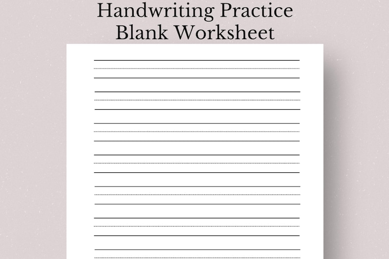 Printable Handwriting Practice Sheet, Handwriting Tracing Sheet ...