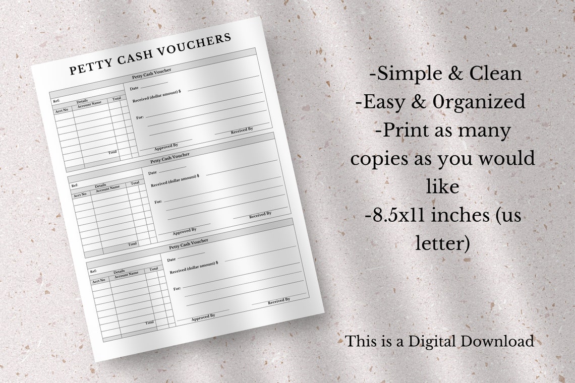 Printable Petty Cash Voucher Forms, Petty Cash Voucher Form Template ...