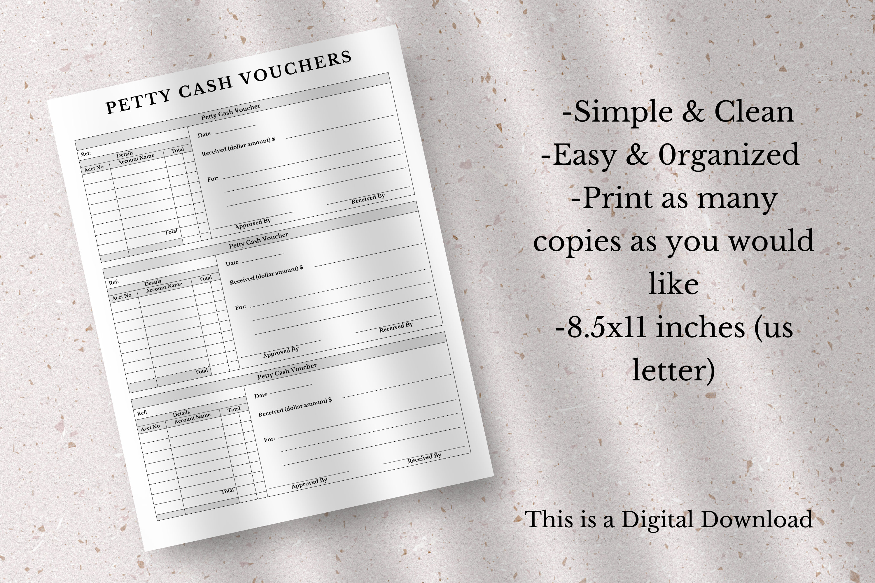 Printable Petty Cash Voucher Forms, Petty Cash Voucher Form Template ...