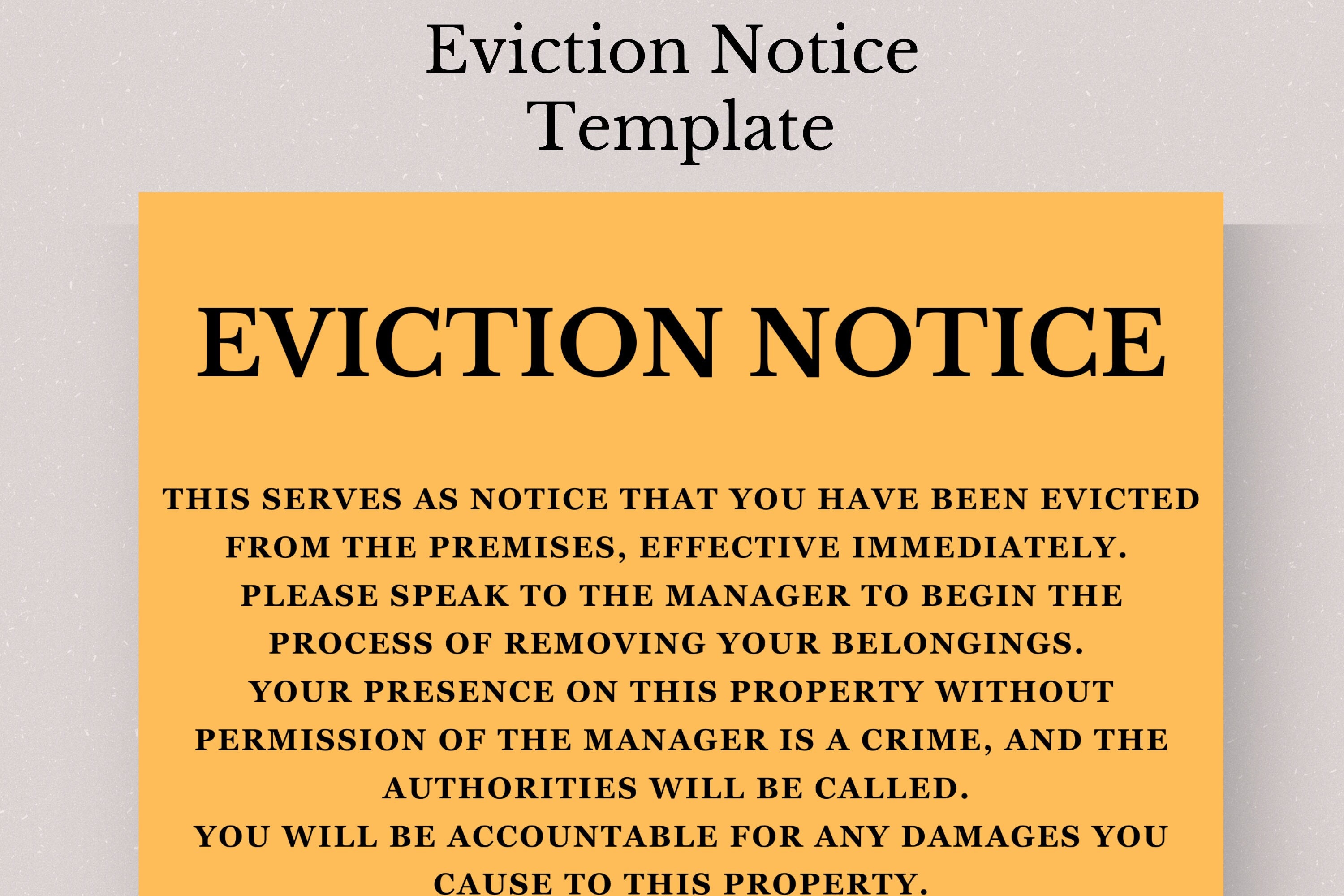 Editable Eviction Notice Template Nc Example Tacitpro Vrogue co