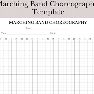 Printable Marching Band Choreography Guide, Marching Band Choreography ...