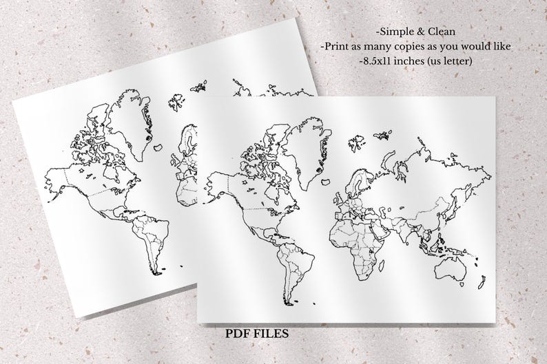 World Map Printable, Map of the World, Printable World Map, World Map ...