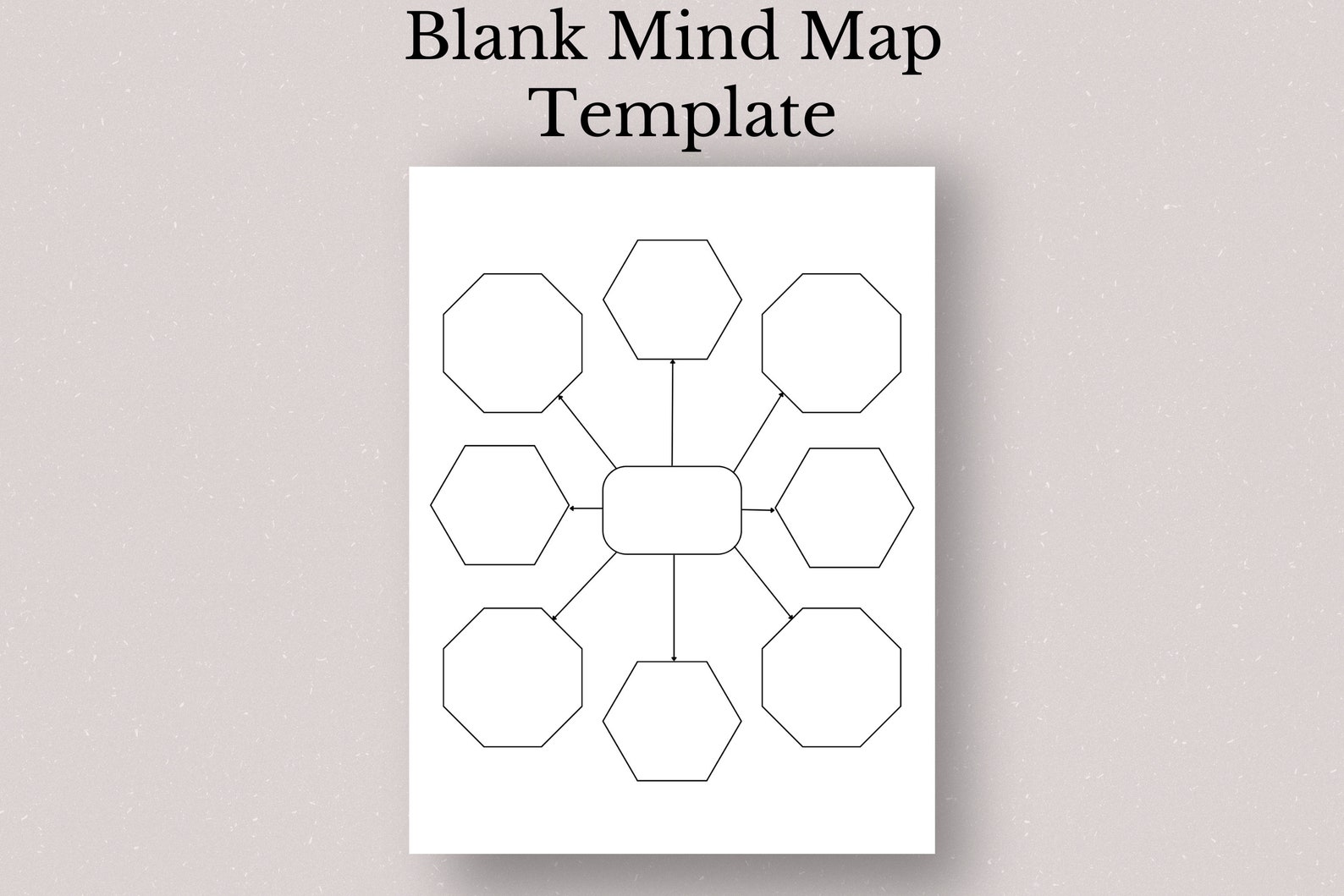 Printable Mind Map Template, Concept Map Template, Blank Mind Map ...
