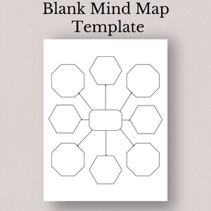 Printable Mind Map Template, Concept Map Template, Blank Mind Map ...