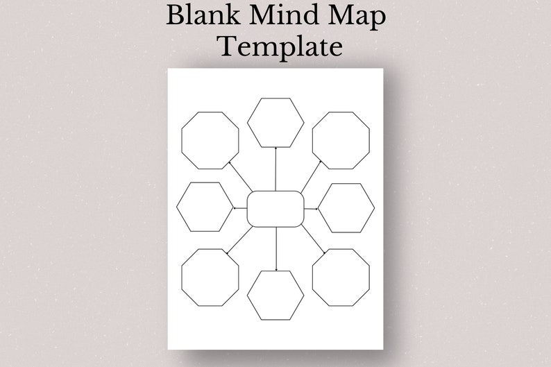 Printable Mind Map Template, Concept Map Template, Blank Mind Map ...