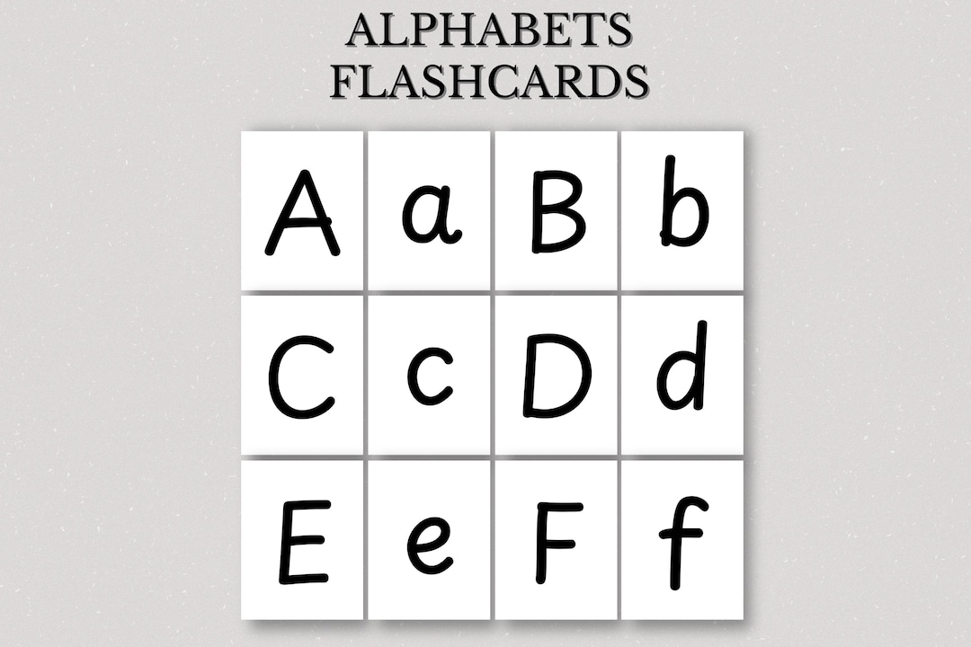 Alphabet Flashcards Printable PDF | Uppercase & Lowercase Letters | A–Z ...