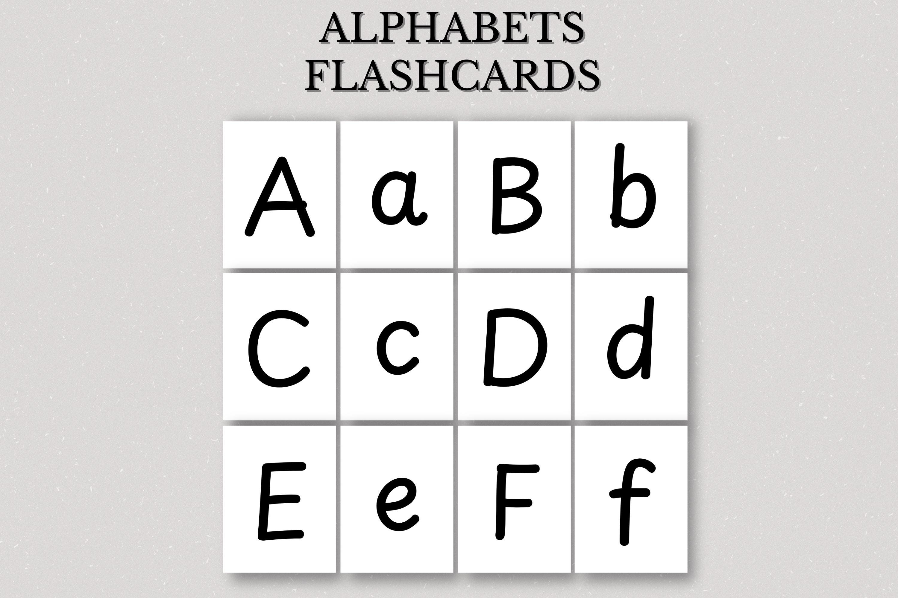 Alphabet Flashcards Printable PDF | Uppercase & Lowercase Letters | A–Z ...