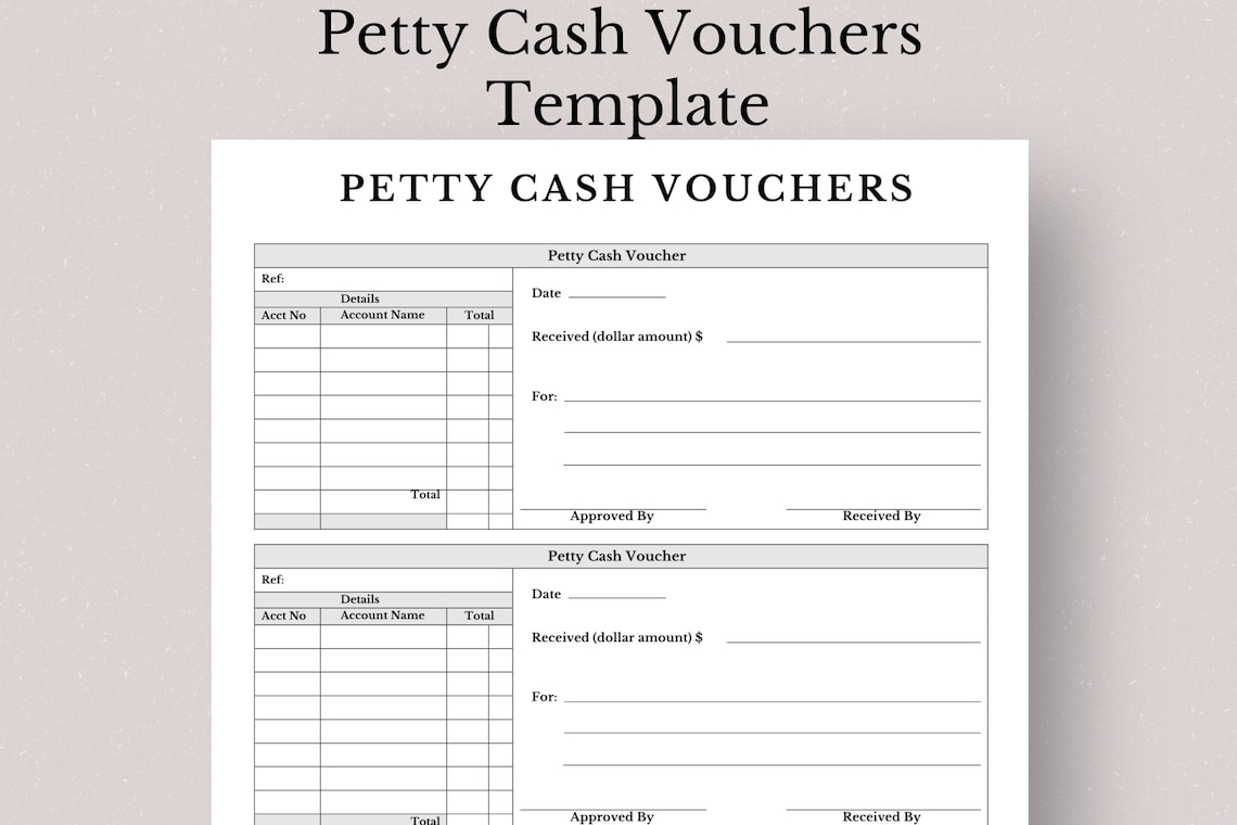 Printable Petty Cash Voucher Forms, Petty Cash Voucher Form Template ...