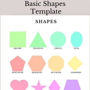 Printable Basic Shapes, 1 Page Printable Basic Shapes, Printable Basic ...