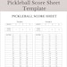 Pickleball Score Sheet Template, Printable Scorecard (digital Download ...