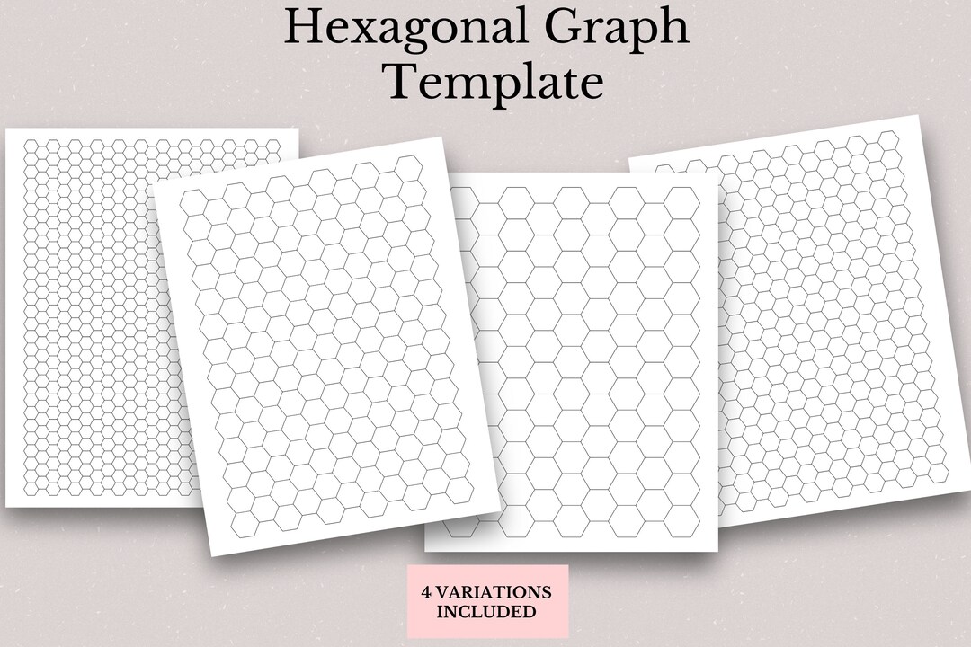 Printable Hexagonal Graph Paper For Chemistry Drawing PDF File Etsy