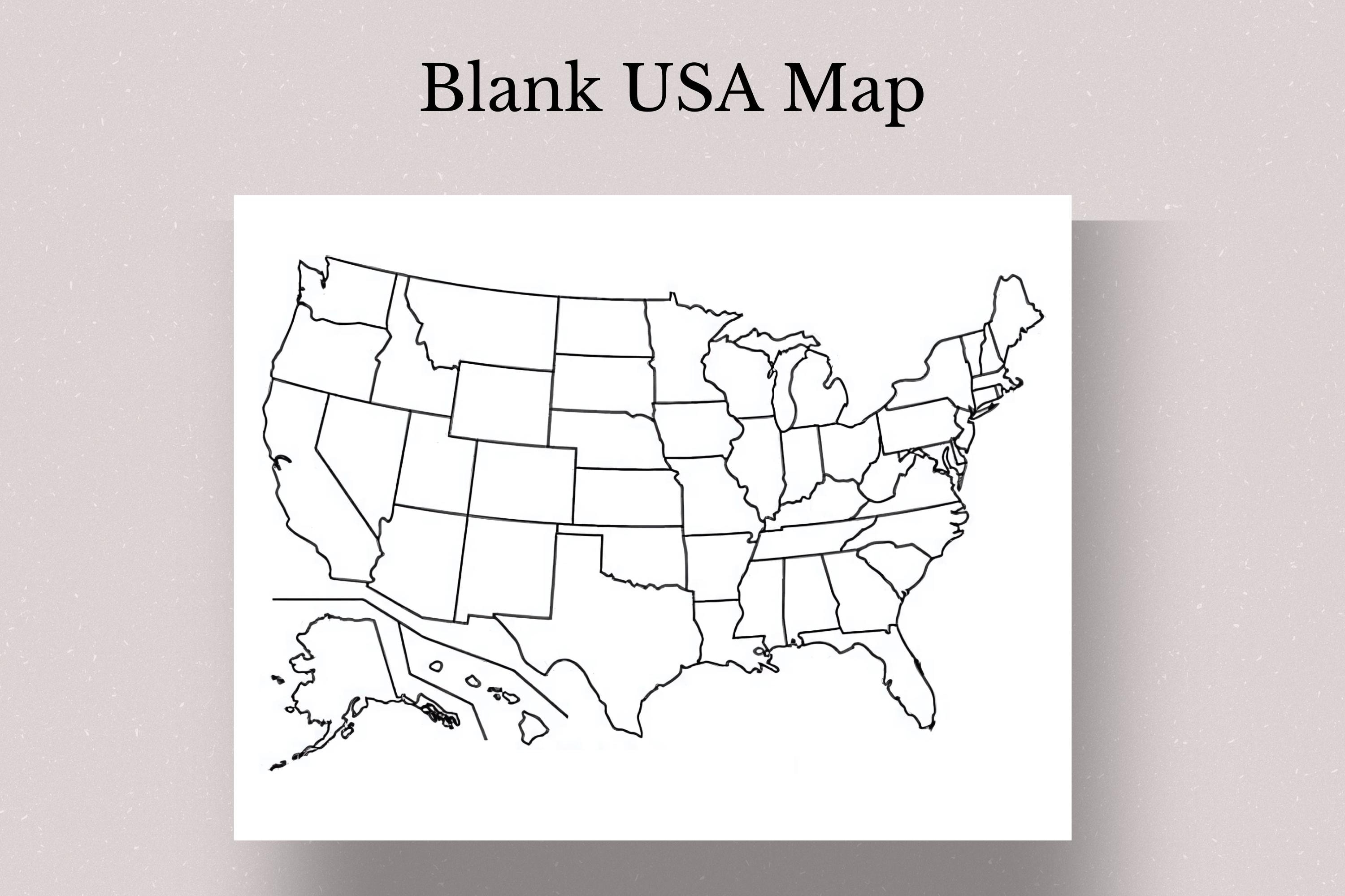 Printable Blank Usa Maps 85 X 11