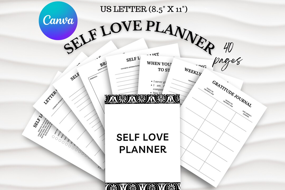 2025 Self Love Planner Printable, Editable Self Love Planner, Self Love ...