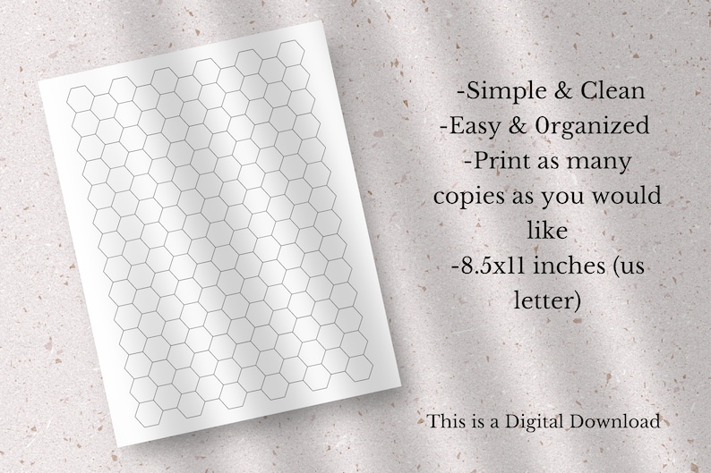 Printable Hexagonal Graph Paper, Organic Chemistry Paper, Drawing Paper ...