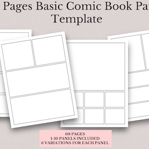 Printable Comic Book Panel Template, 60 Page Layouts (PDF) - Etsy