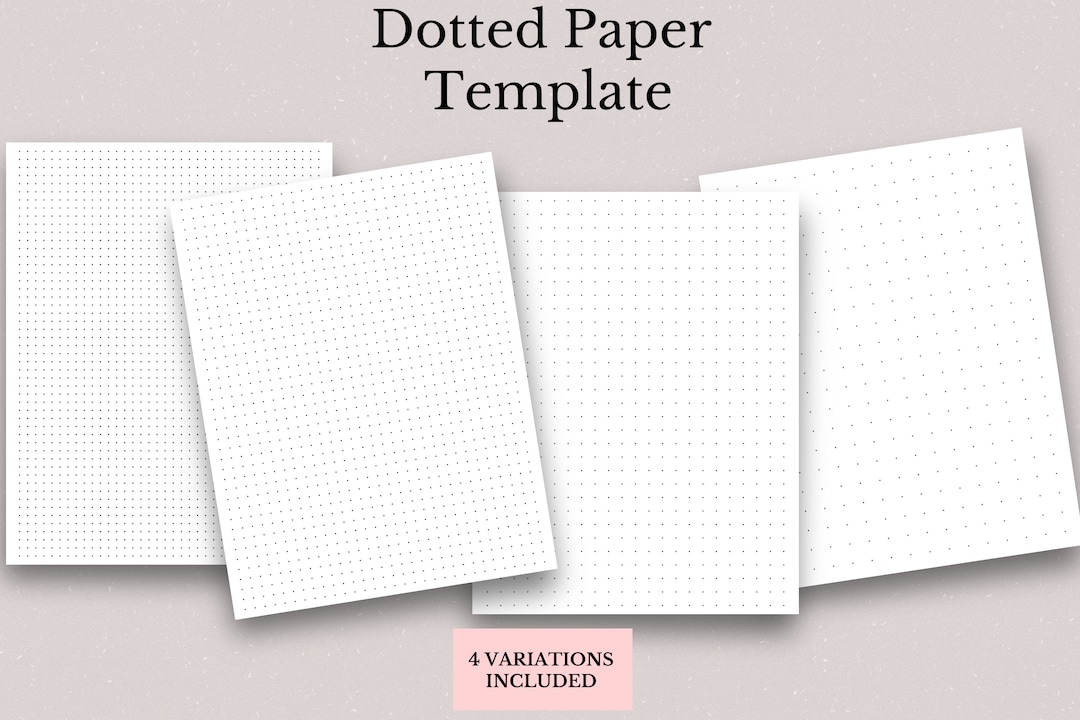 Printable Dotted Paper, Dotted Paper, Dotted Grid Paper, Lined Notes ...