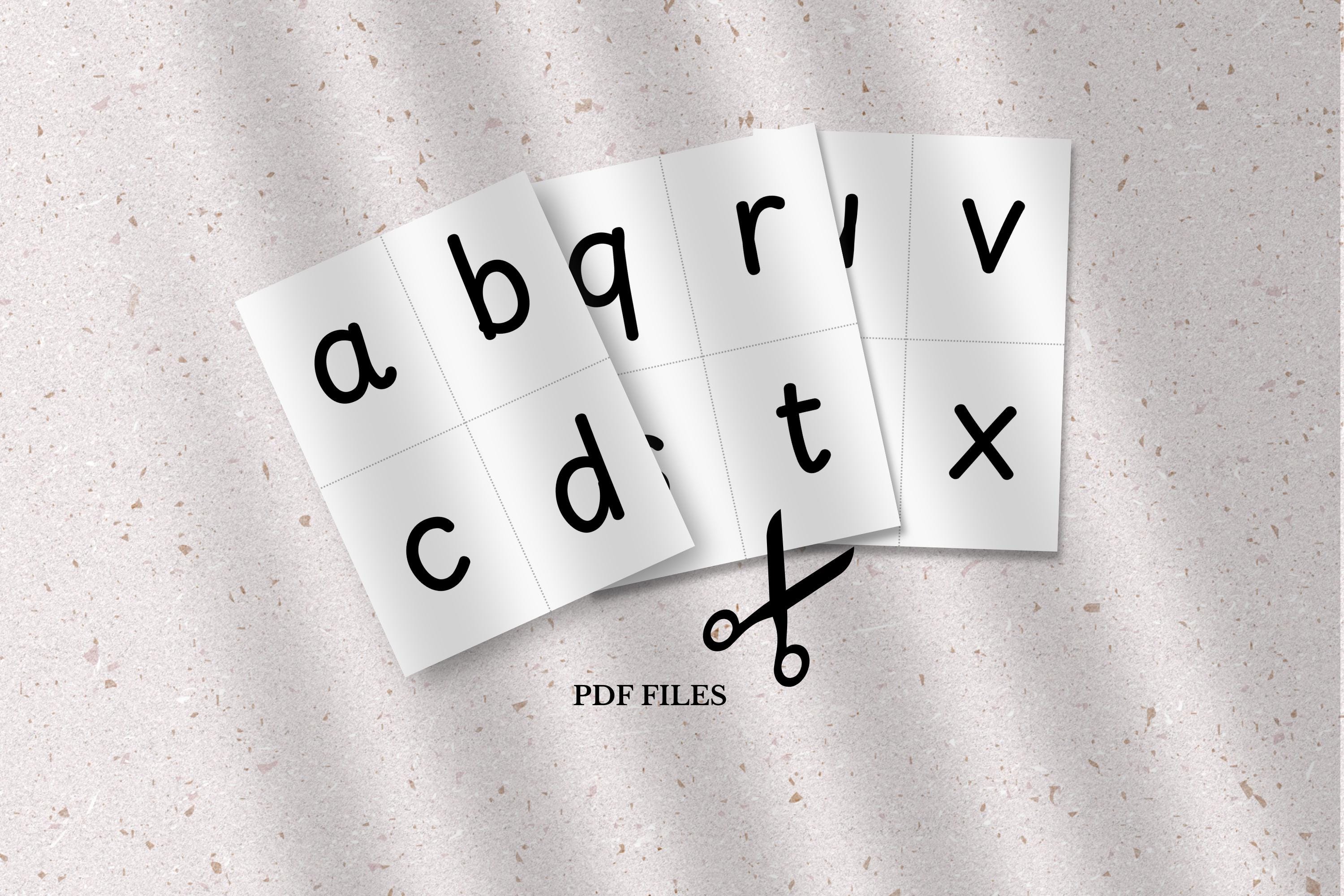 Alphabet Flashcards Printable PDF | Uppercase & Lowercase Letters | A–Z ...