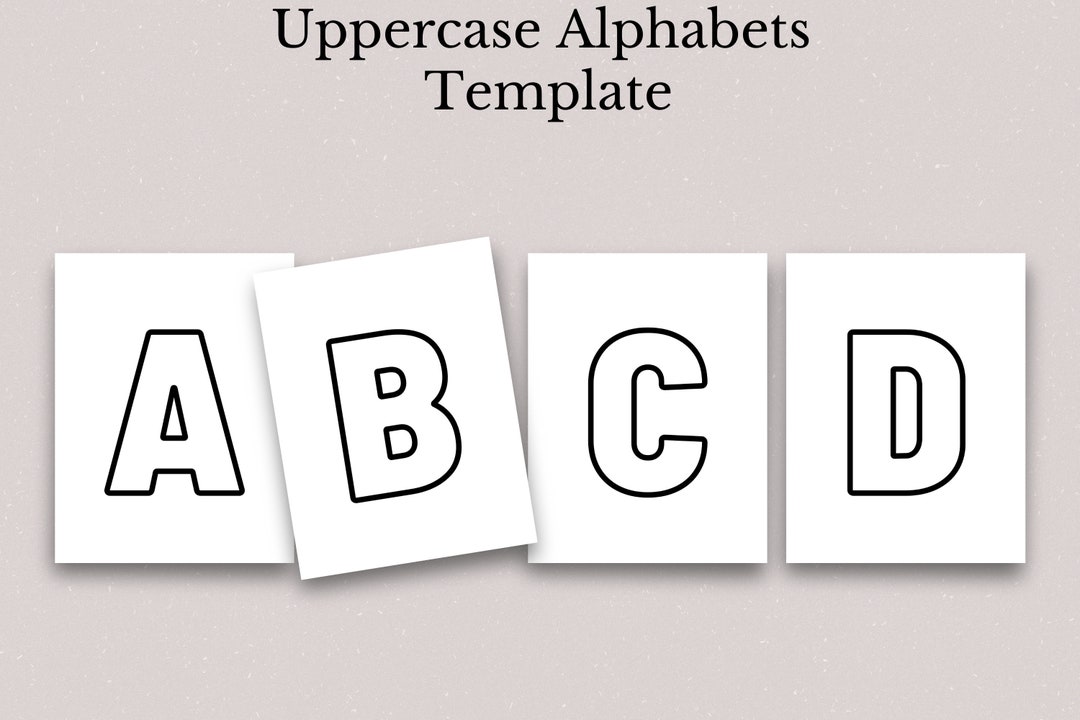 Printable Uppercase Alphabets, 26 Pages Printable, Printable Alphabets ...