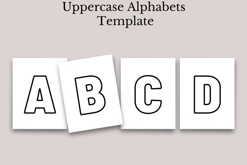 Printable Uppercase Alphabets, 26 Pages Printable, Printable Alphabets ...