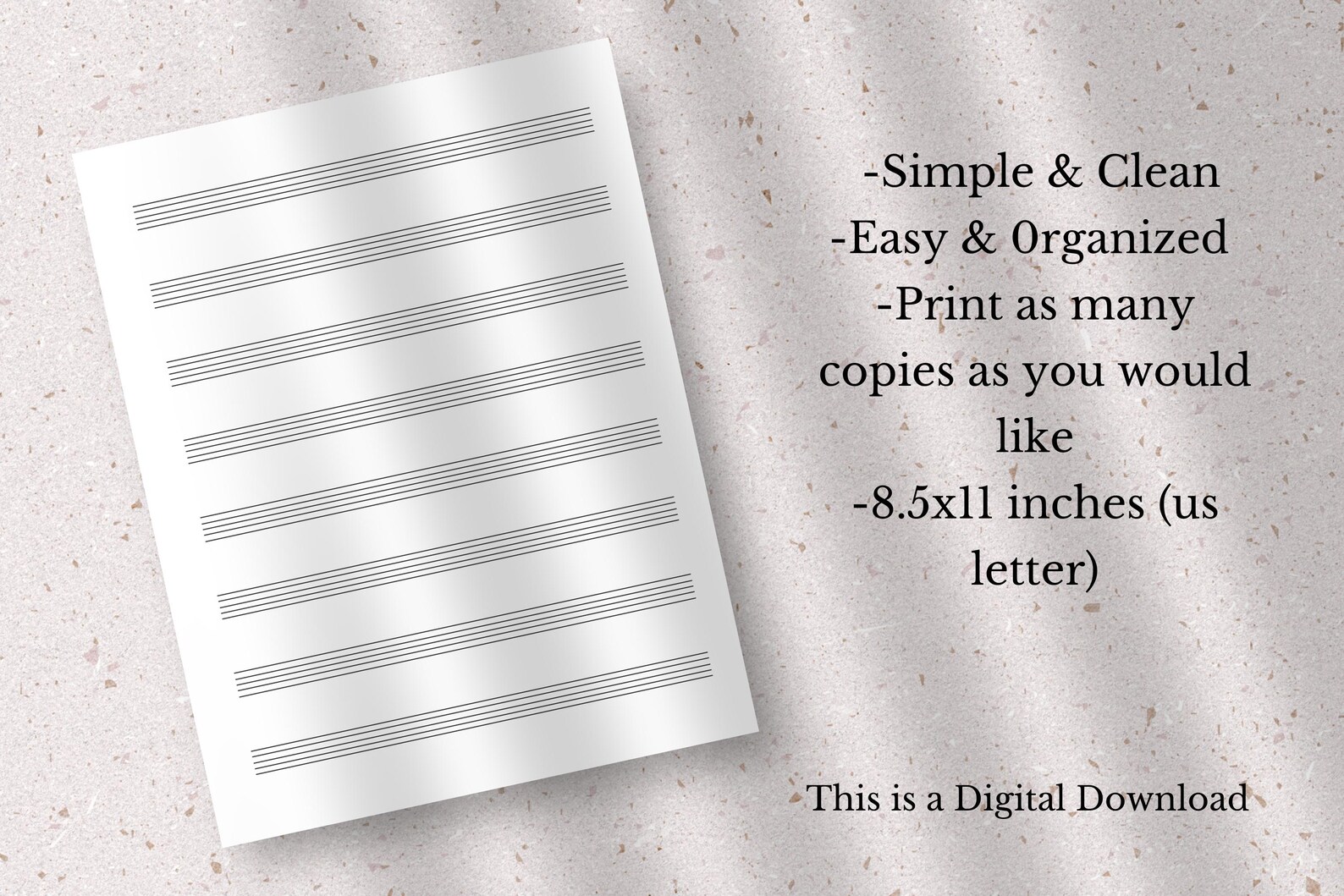 Printable Blank Sheet Music, Sheet Music, Manuscript Paper, Blank 8 ...