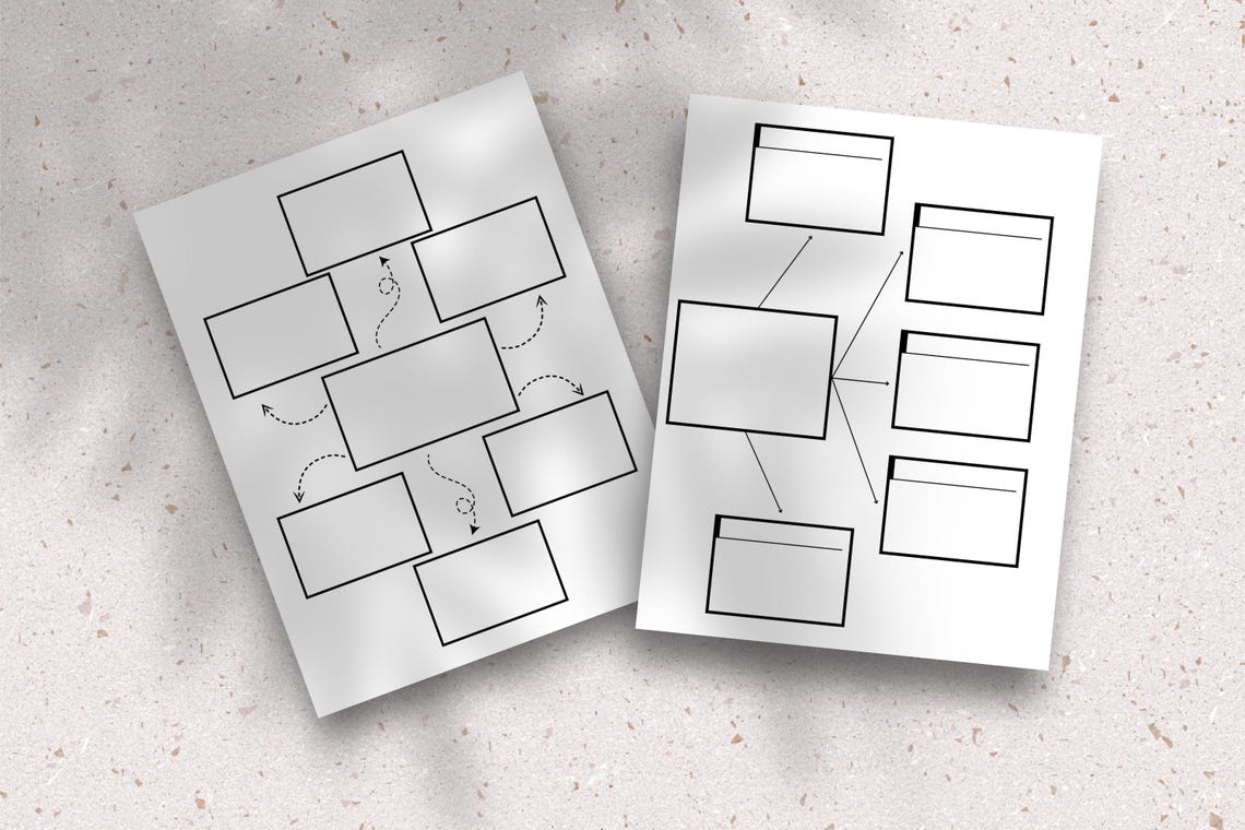 Printable Mind Map Template, Concept Map Template, Blank Mind Map ...