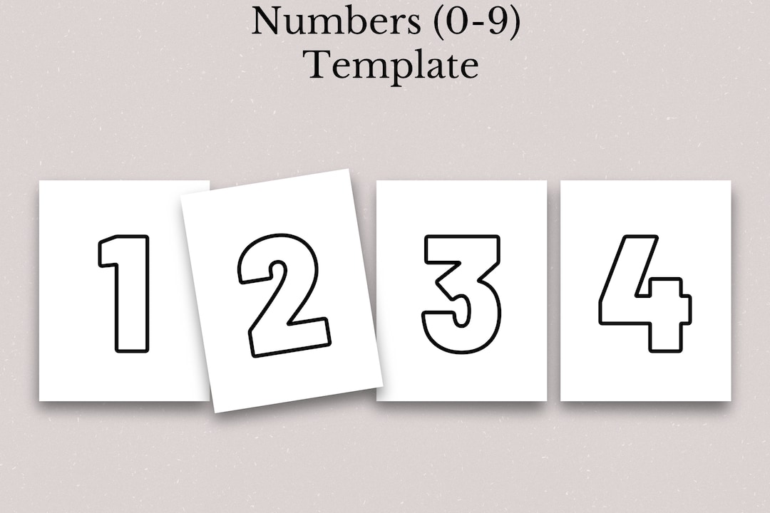 Printable Numbers, 10 Pages Printable, Printable Numerals, Numbers ...