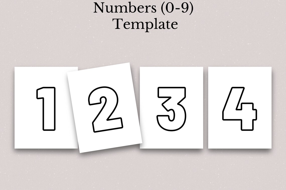 Printable Numbers, 10 Pages Printable, Printable Numerals, Numbers ...