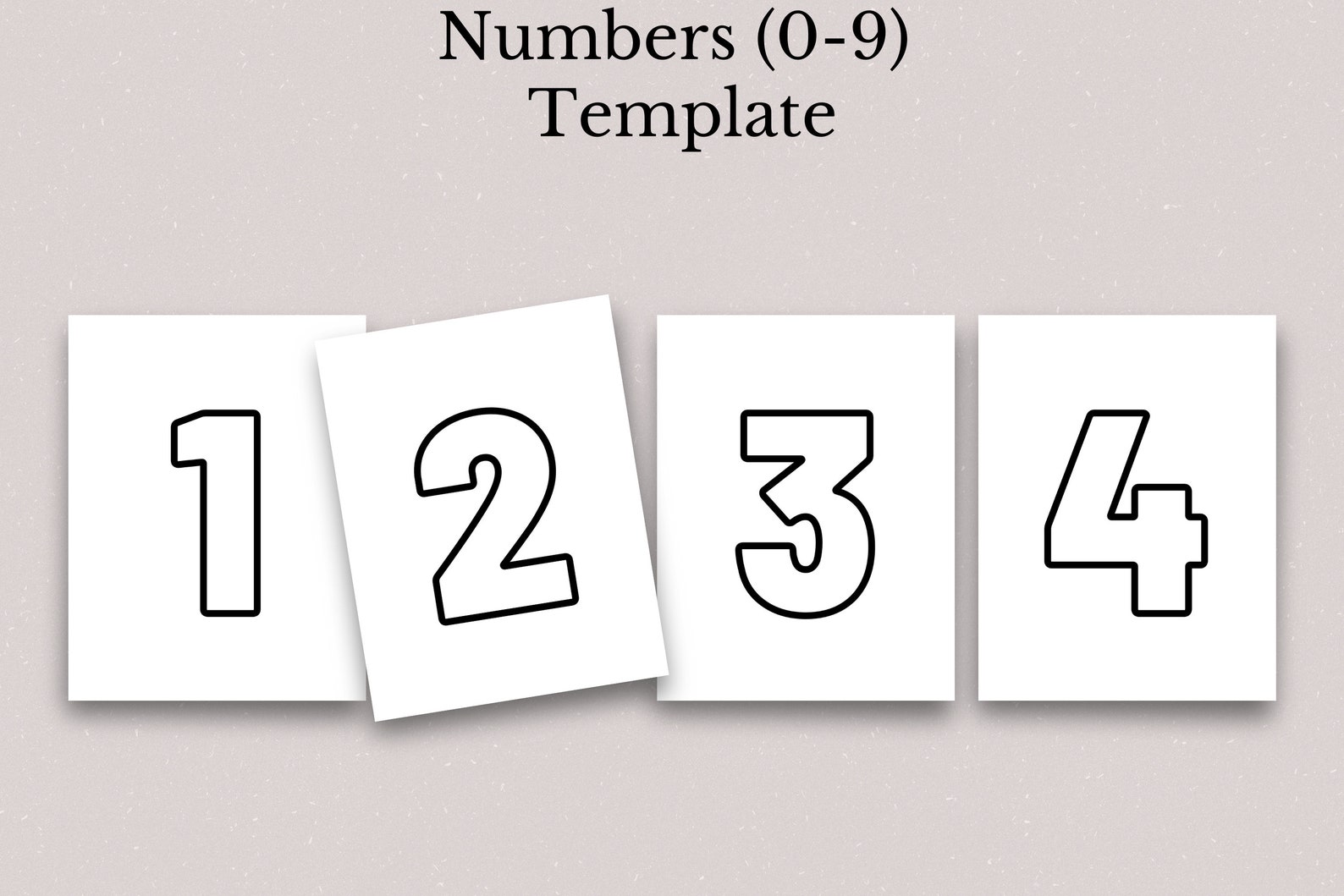 Printable Numbers, 10 Pages Printable, Printable Numerals, Numbers ...