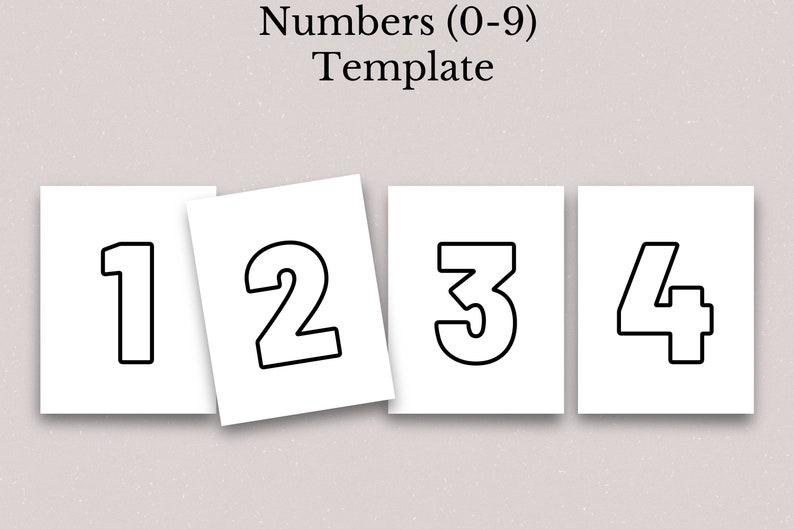Printable Numbers, 10 Pages Printable, Printable Numerals, Numbers ...