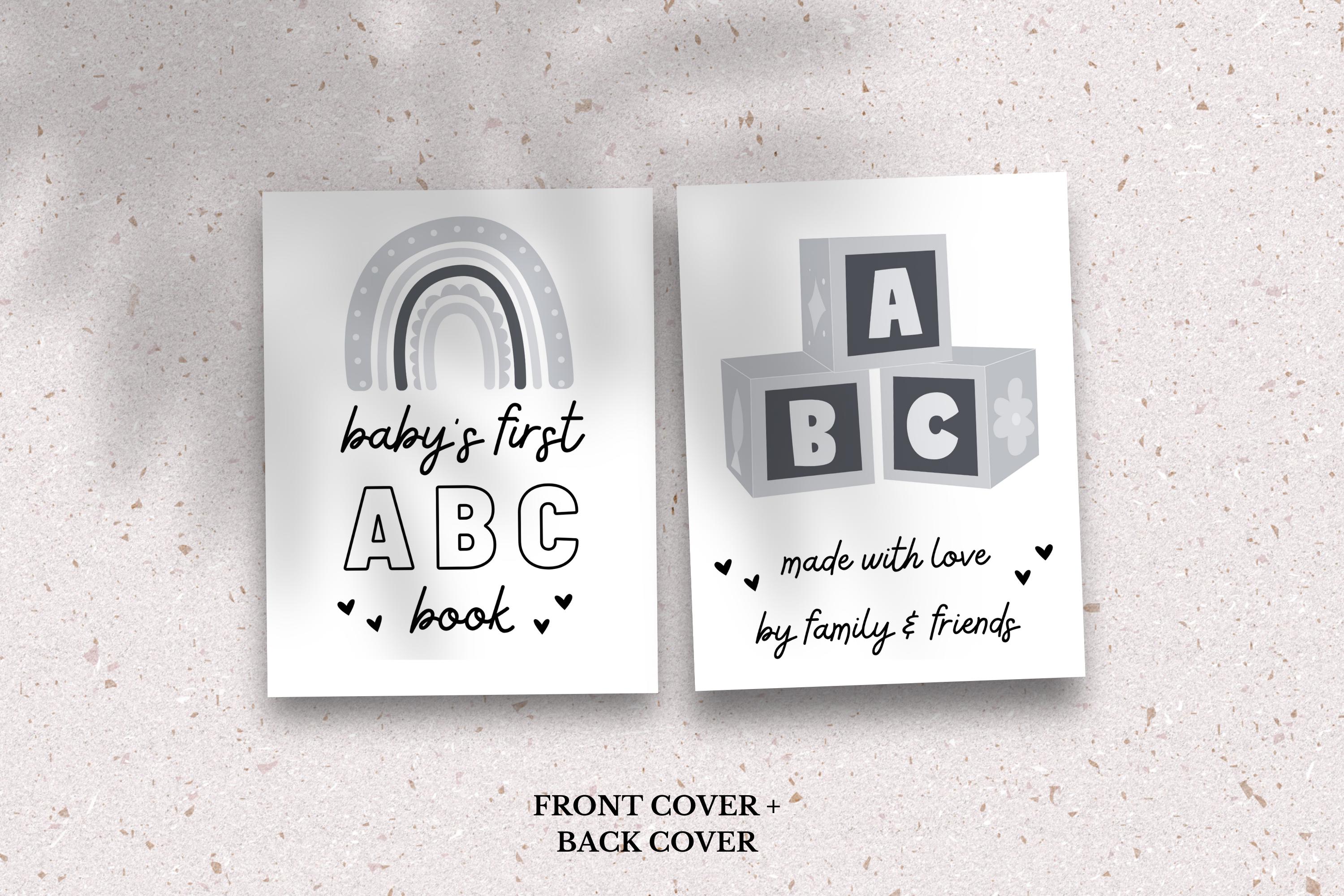 Printable Blank Alphabet Book, Baby's First ABC Book, Baby's First ...