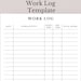 Work Log Template, Employee Work Log Sheet, Employee Work Log Template ...