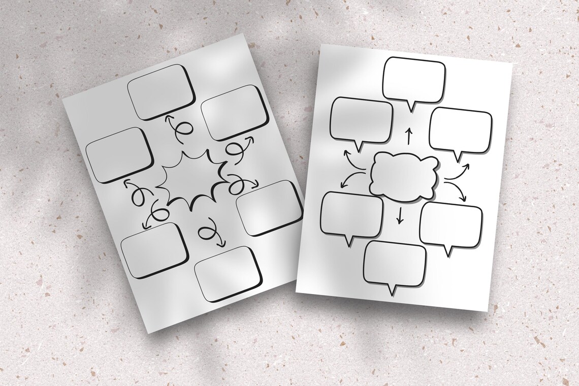 Printable Mind Map Template, Concept Map Template, Blank Mind Map ...