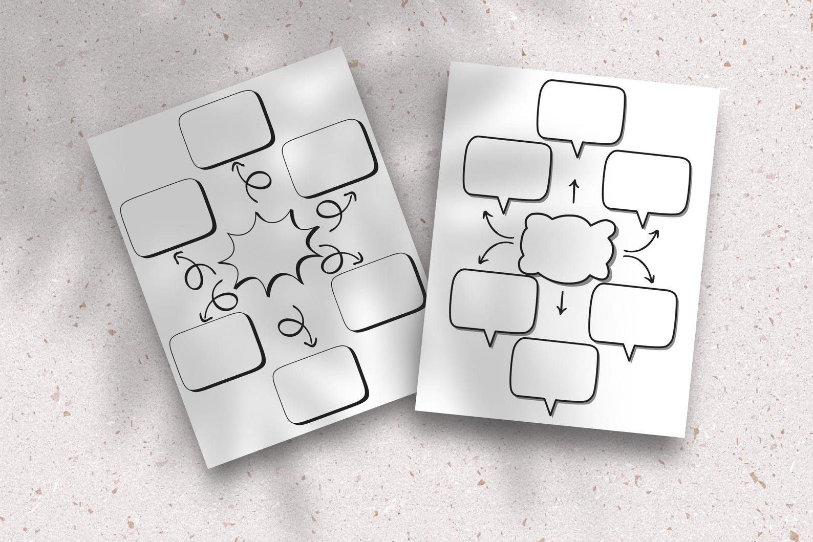 Printable Mind Map Template, Concept Map Template, Blank Mind Map ...