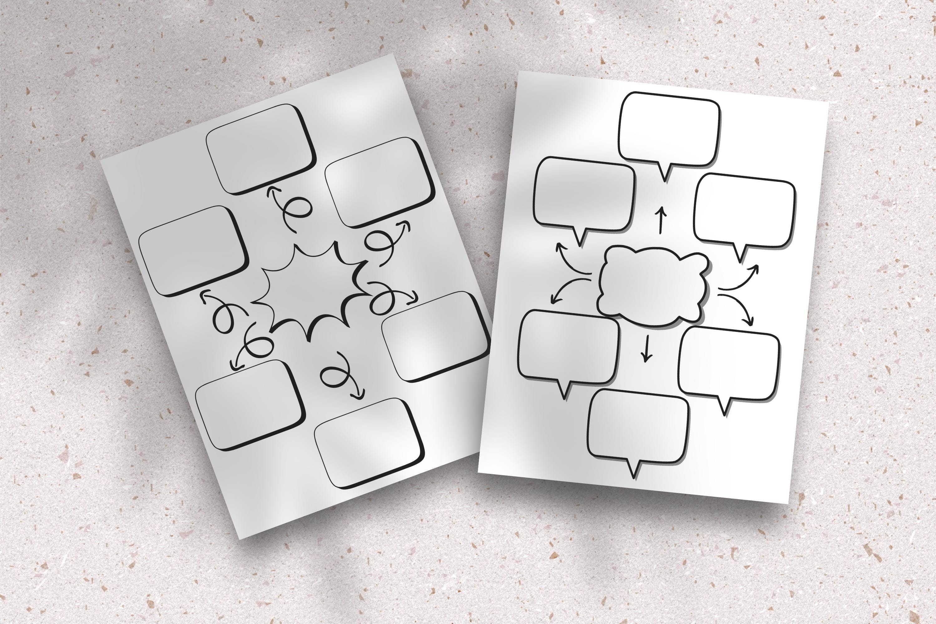 Printable Mind Map Template, Concept Map Template, Blank Mind Map ...