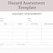 Printable Hazard Assessment Template, Hazard Assessment Form, Hazard ...