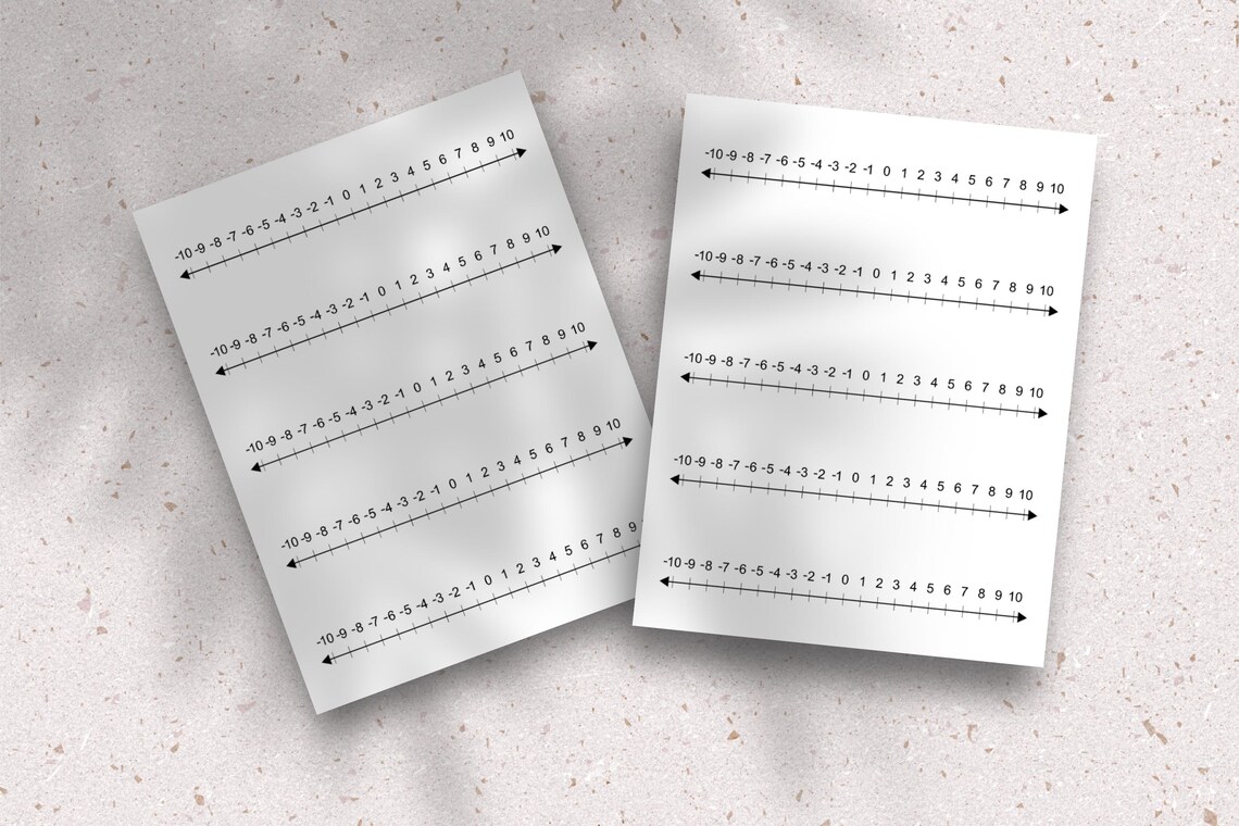 Printable Number Line -10 to 10 – Math Classroom Tool (PDF Download) - Etsy