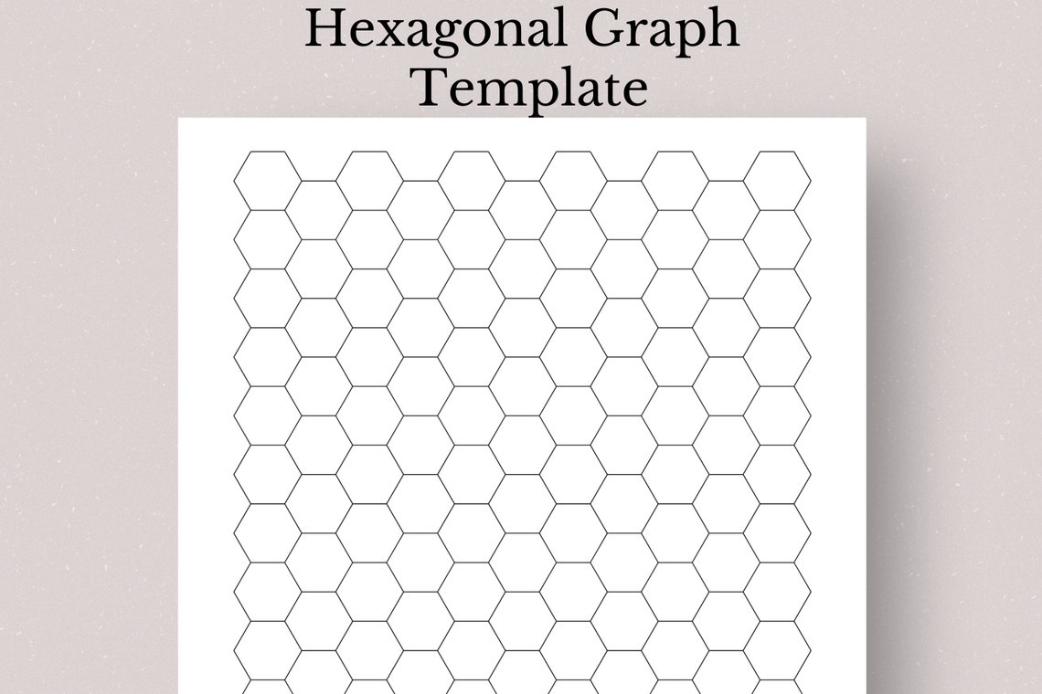 Printable Hexagonal Graph Paper, Organic Chemistry Paper, Drawing Paper ...