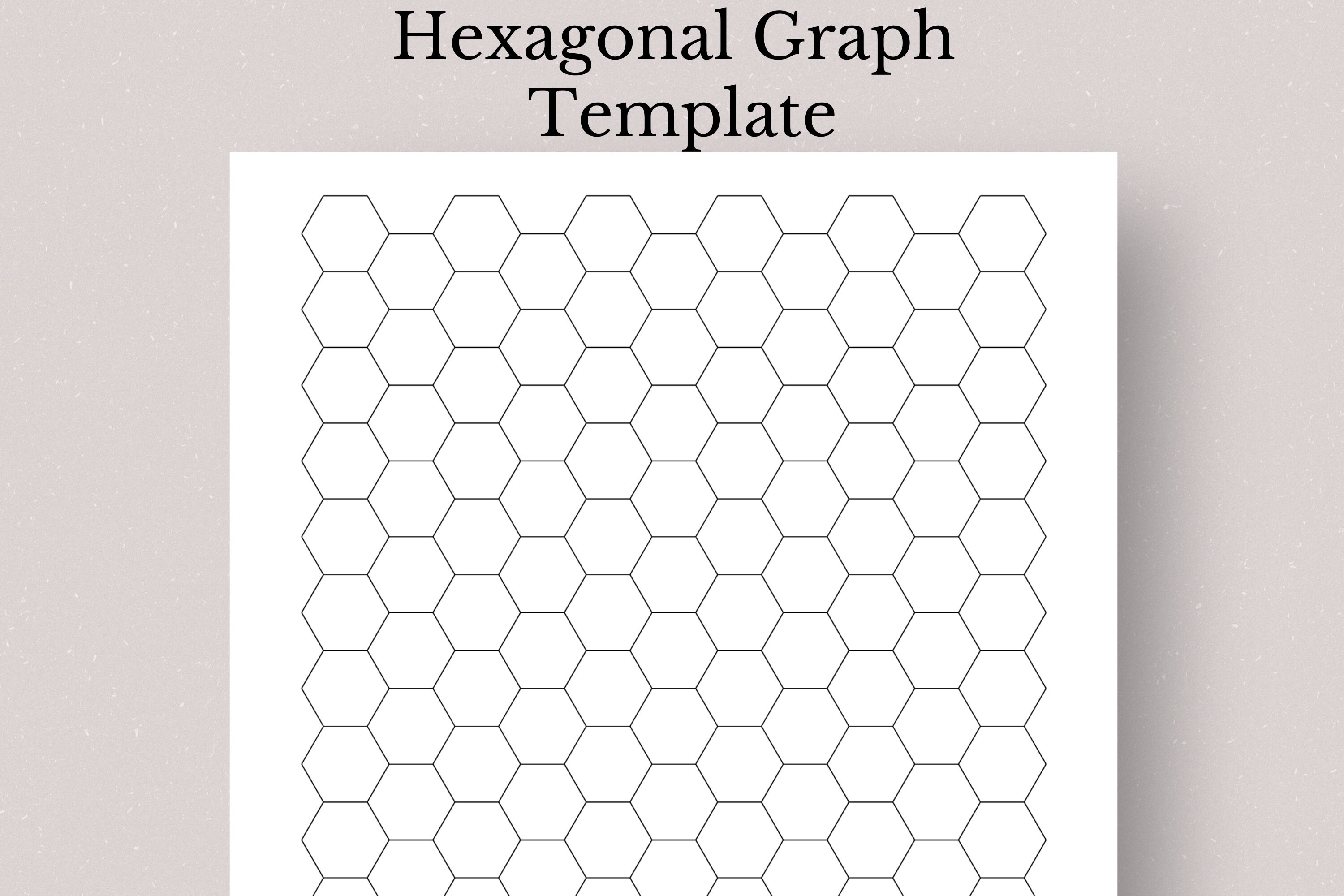 Printable Hexagonal Graph Paper, Organic Chemistry Paper, Drawing Paper 