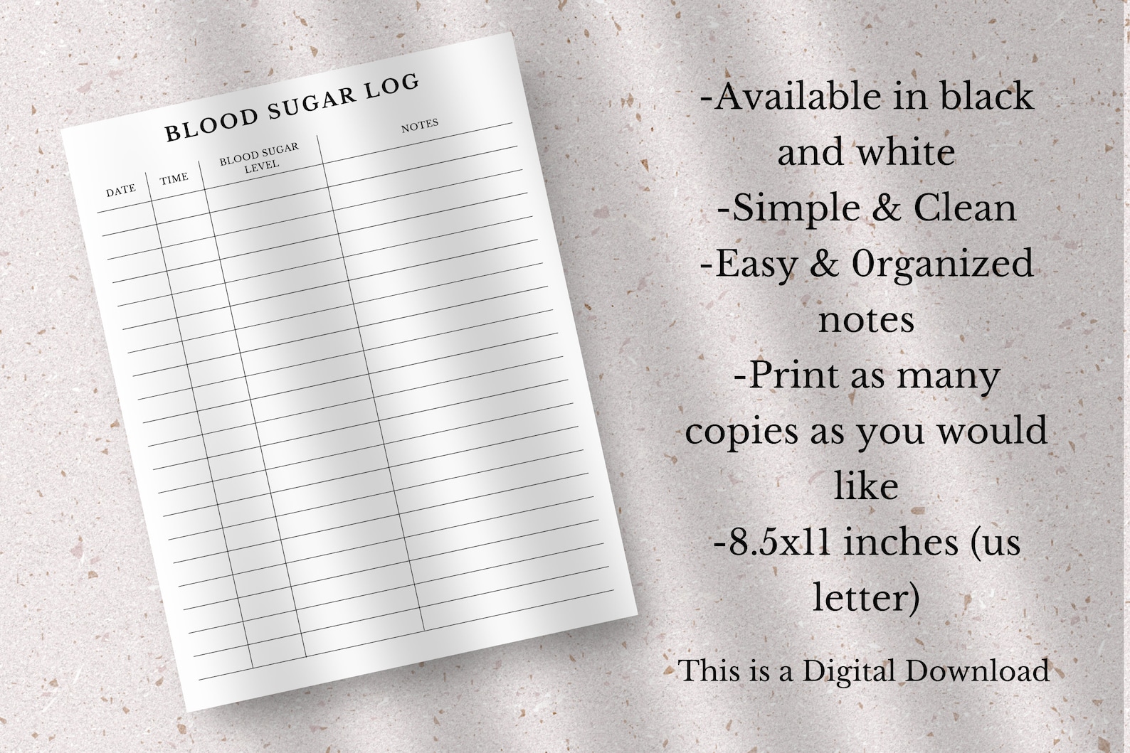 Blood Sugar Log Template, Blood Sugar Chart, Blood Sugar Log, Blood ...