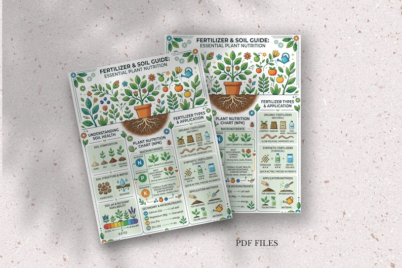 Fertilizer & Soil Guide Printable, Plant Nutrition Chart, Soil Health ...