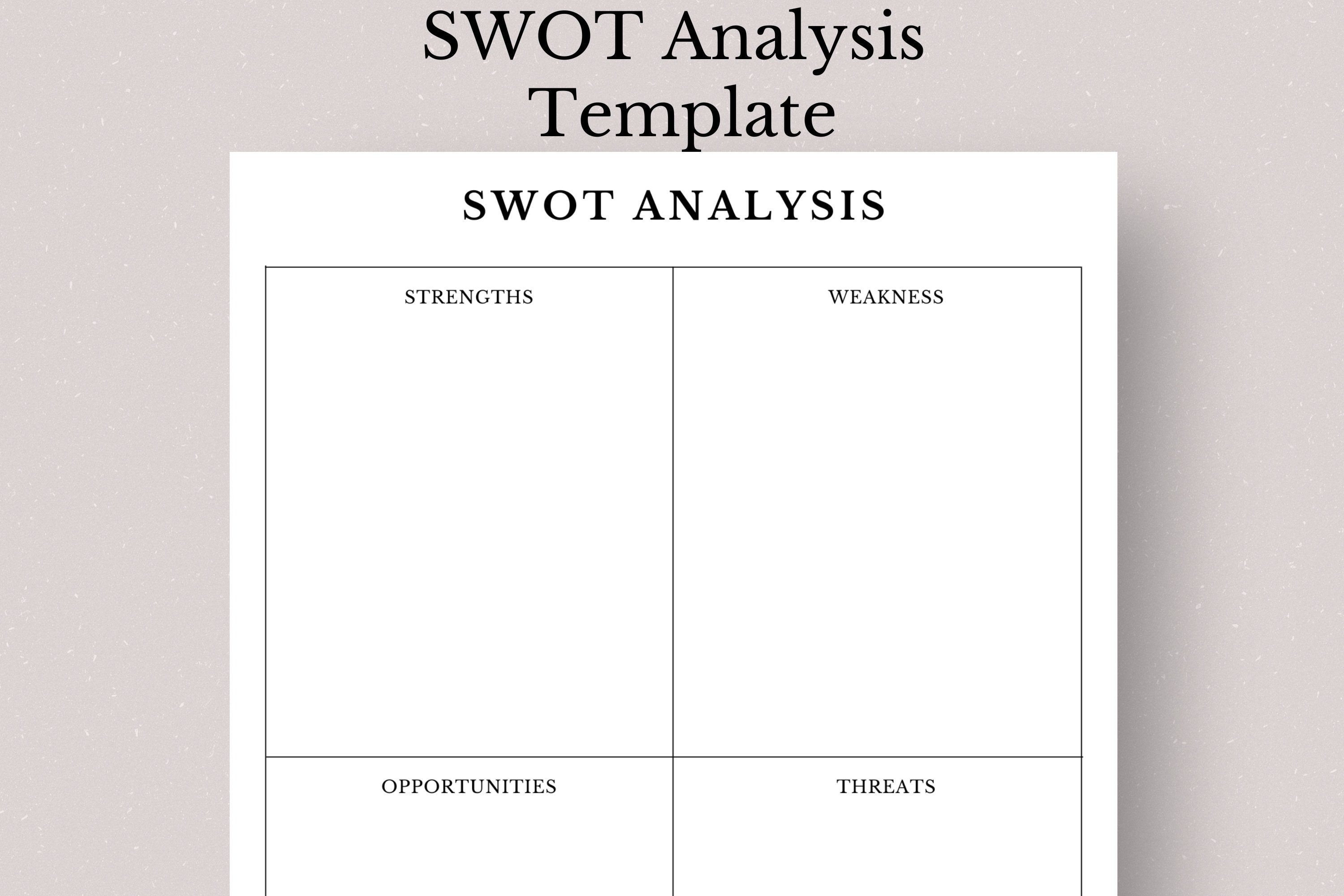 Swot Template Word