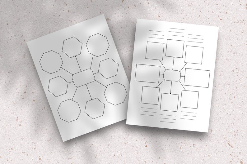 Printable Mind Map Template, Concept Map Template, Blank Mind Map ...