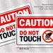 Printable Caution Do Not Touch Sign (US Letter PDF) - Etsy