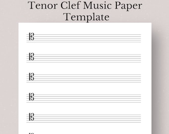 Printable Treble Clef Sheet Music, Treble Clef Sheet Music Template ...