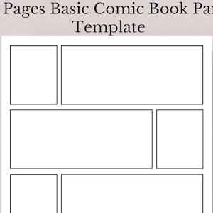 Printable Comic Book Panel Template, 60 Page Layouts (PDF) - Etsy