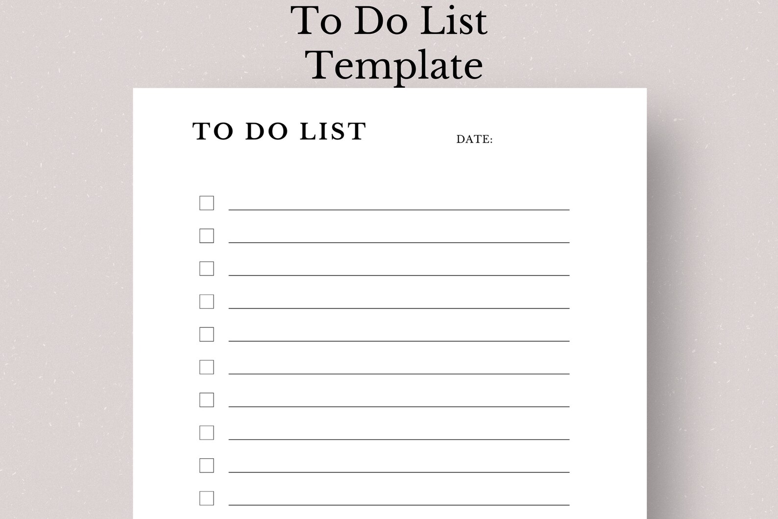 To Do List, to Do List Minimal, Minimal to Do List Printable, Simple ...