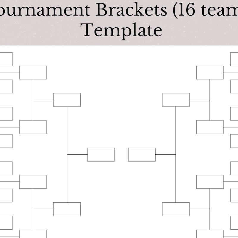 8 Game Bracket - Etsy UK